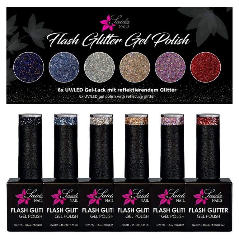 Gel-Lacke FLASH GLITTER - Saida Nails - Dein Onlineshop für Naildesign