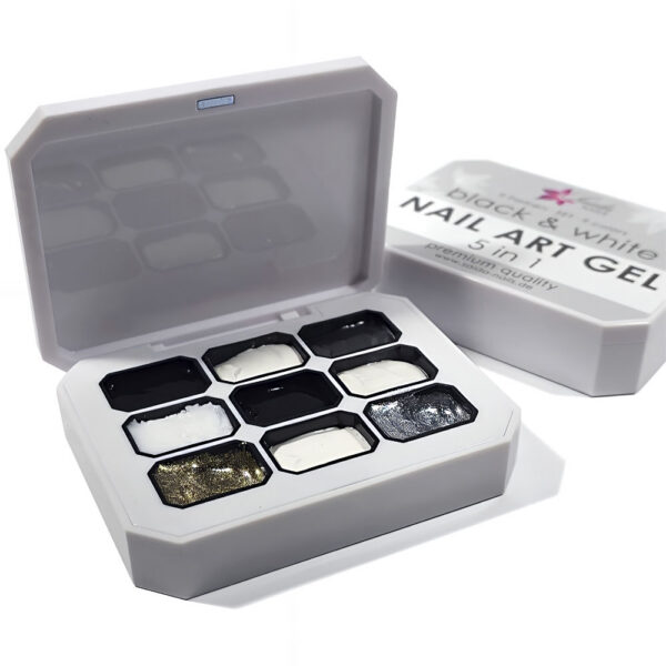 Nailart Gel 5in1, BLACK & WHITE - Saida Nails - Dein Onlineshop für ...